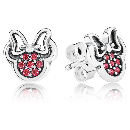 Retired Pandora Disney Sparkling Minnie Stud Earrings Earring Stories 290580CZR Authorized Online Retailer