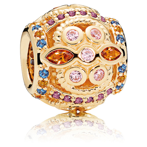 Retired Pandora 14K Gold Color Fresco Charm :: 14K Gold Charms ...