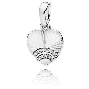 Retired Pandora Sparkling Love Pendant :: Gems with Sterling Silver ...