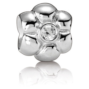 Retired Pandora Silver Flower Charm :: Gems with Sterling Silver ...
