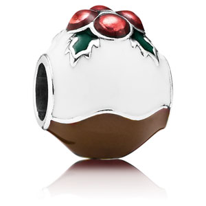 Retired Pandora Christmas Pudding Charm :: Enamel Charms 791412ENMX ...
