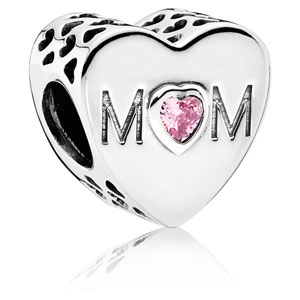 Pandora Love You Mom Infinity Heart Charm :: Sterling Silver Charms ...