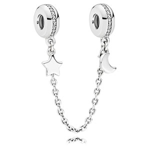 Retired Pandora Star Charm with Clear CZ :: 14K Gold & Sterling Silver ...